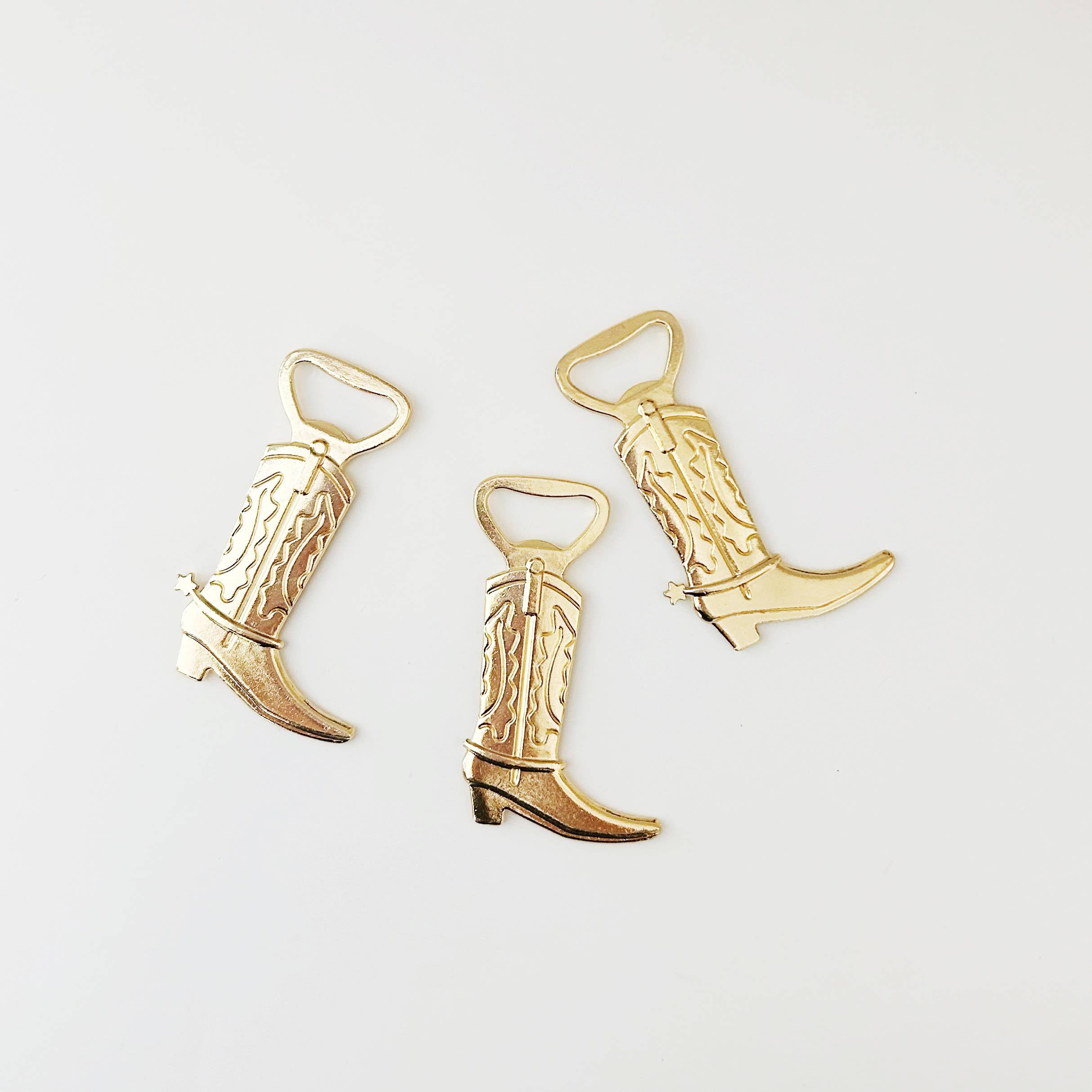 Cowboy Boot Bottle Opener Gold Finish Metal – Amber Hour